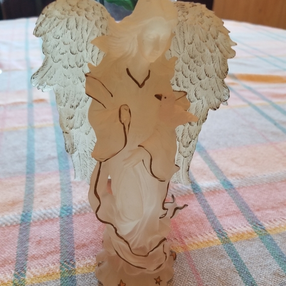 Accents | Clear Plastic Angel Trimmed In Gold | Poshmark